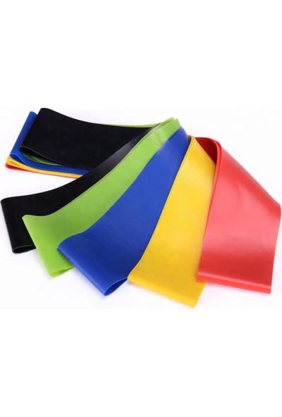 Leyaton Aerobik Band Latex Aerobik Bandı Pilates Yoga Lastiği 2'li Set Başlangıç-Orta Seviye