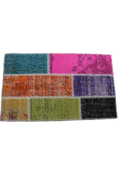 Scorbis El Dokuma Özel Tasarım Vintage Halı Paspas Salon Dekor Hediyesi (100x60 cm)