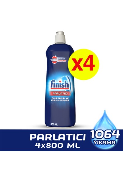 Finish Bulaşık Makinesi Parlatıcı 4x800 ml