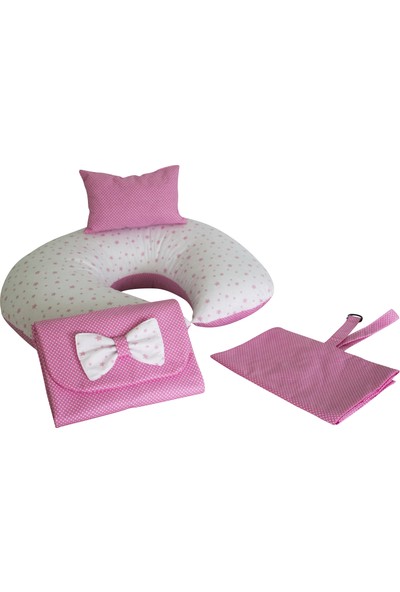 HopiBaby Yıldızlı Anne Emzirme Seti Plus - Pembe HopiBaby Yıldızlı Anne Emzirme Seti Plus - Pembe