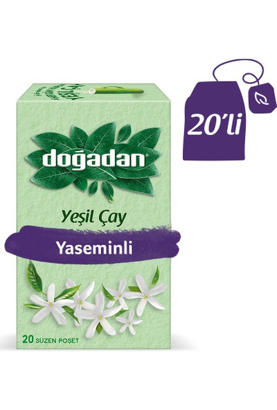 Doğadan Yeşil Çay Yaseminli 20'li Poşet Doğadan Yeşil Çay Yaseminli 20'li Poşet