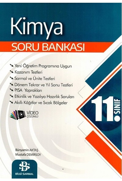 Bilgi Sarmal Yayınları 11. Sınıf Kimya Soru Bankası - Bünyamin Aktaş Bilgi Sarmal Yayınları 11. Sınıf Kimya Soru Bankası - Bünyamin Aktaş