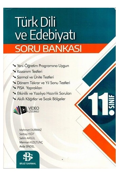 Bilgi Sarmal Yayınları 11. Sınıf Türk Dili Ve Edebiyatı Soru Bankası - Mehmet Durmaz Bilgi Sarmal Yayınları 11. Sınıf Türk Dili Ve Edebiyatı Soru Bankası - Mehmet Durmaz