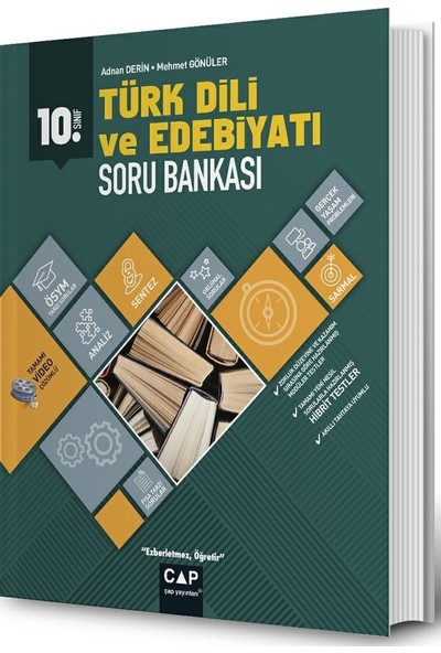 Çap Yayınları 10. Sınıf Anadolu Lisesi Türk Dili ve Edebiyatı Soru Bankası - Adnan Derin