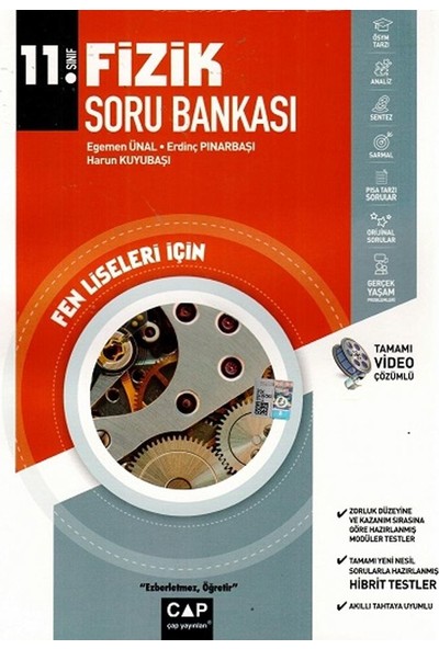 Çap Yayınları 11. Sınıf Fen Lisesi Fizik Soru Bankası - Egemen Ünal