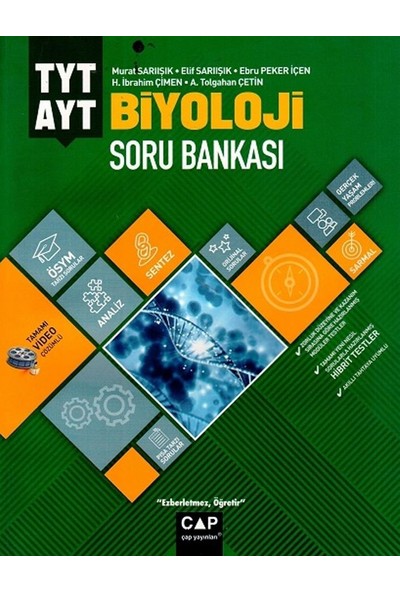 Çap Yayınları TYT AYT Biyoloji Soru Bankası - Elif Sarıışık Çap Yayınları TYT AYT Biyoloji Soru Bankası - Elif Sarıışık