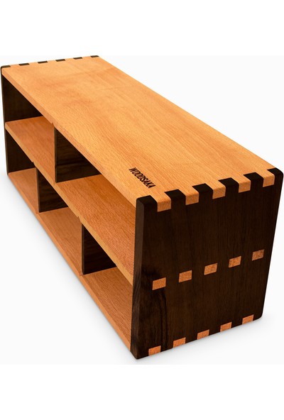 Woodsaka Iki Katlı Açık Raf Bölümlü Woodsaka Iki Katlı Açık Raf Bölümlü