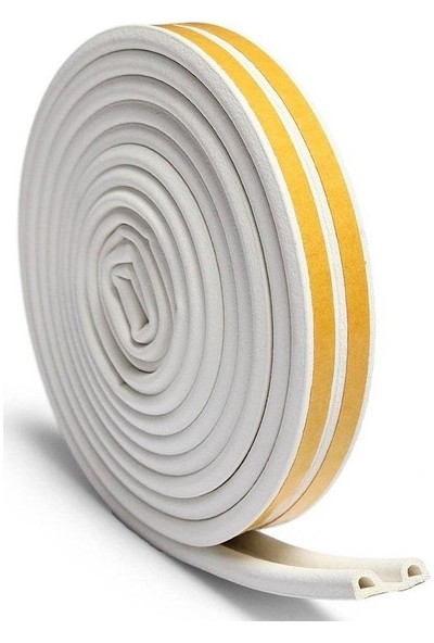 Kapı ve Pencere Izolasyon Fitili Bandı Beyaz Yapışkanlı 2 x 10=20