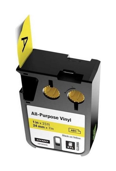 Dymo 1868773 Xtl Çok Amaçlı Vinil (24Mmx7Mt) Sarı-Siyah Dymo 1868773 Xtl Çok Amaçlı Vinil (24Mmx7Mt) Sarı-Siyah