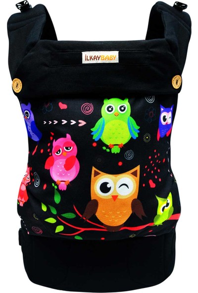 İlk-Ay Baby Ergonomik Kanguru Handy - Renkli Baykuşlar