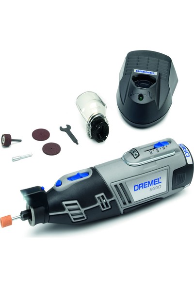 Dremel 8220 Akülü El Motoru 12 V Li-ion 5 Aksesuarlı 1 Bağlantı Parçalı