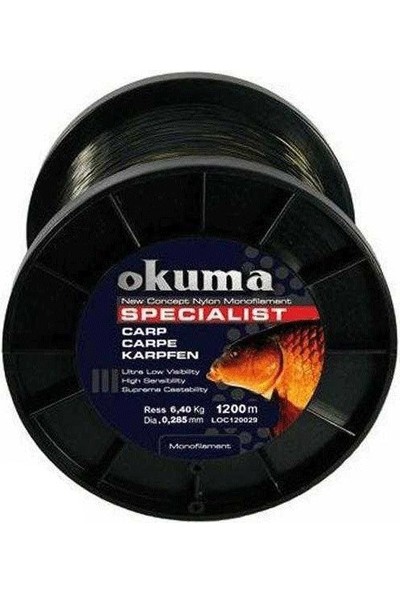 Okuma Carp 1200 mt 28,00 lb 12,73 kg 0,43 mm Camou Misina Okuma Carp 1200 mt 28,00 lb 12,73 kg 0,43 mm Camou Misina