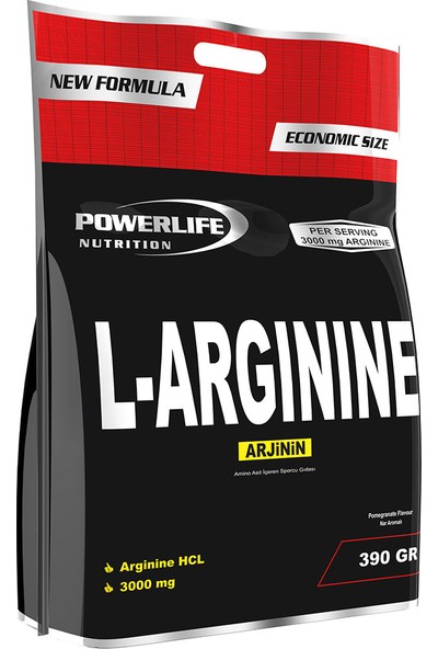 Powerlife Nutrition L-Arginine HCL 390 gr ARG Arjinin Powder Powerlife Nutrition L-Arginine HCL 390 gr ARG Arjinin Powder