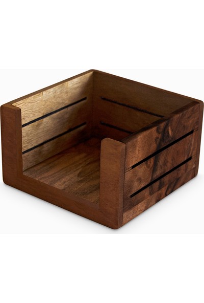 Woodsaka 3line Küp Not Kağıdı Kutusu