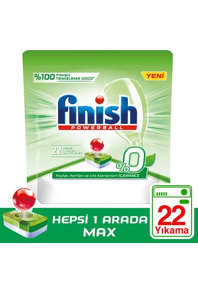 Finish %0 Hepsi Bir Arada 22 Tablet