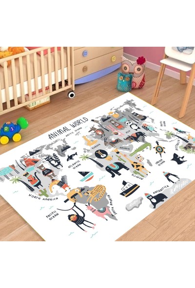 Karnaval Animal World Çocuk Odası Halısı