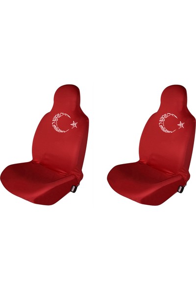 Zapomi Fiat Doblo Koltuk Kılıfı Bayrak Ön Koltuklara Özel 1+1 Kırmızı