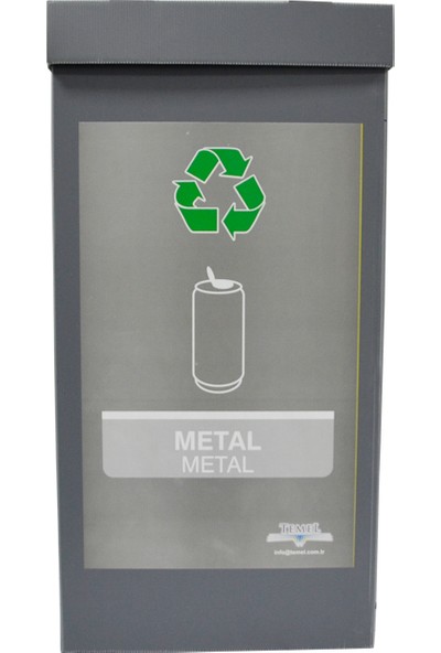 Temel Geri Dönüşüm Kutusu Sıfır Atık Kutusu Gri Metal Temel Geri Dönüşüm Kutusu Sıfır Atık Kutusu Gri Metal
