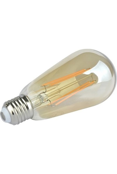 Maxima ST64 Edison LED 5 W Uzun Filament 2700K Amber Sarı Işık 6'lı Paket Maxima ST64 Edison LED 5 W Uzun Filament 2700K Amber Sarı Işık 6'lı Paket