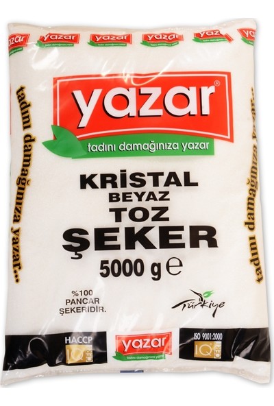 Yazar Toz Şeker 5 x 2 kg 10 kg