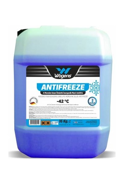 Wogens İnorganik -42 Derece 16 kg Mavi Antifriz Wogens İnorganik -42 Derece 16 kg Mavi Antifriz
