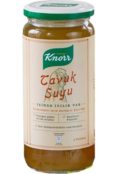 Knorr Cam Kavanoz Tavuk Suyu 480 ml Knorr Cam Kavanoz Tavuk Suyu 480 ml