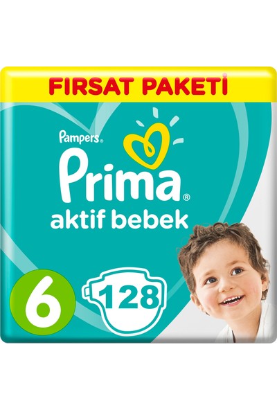 Prima Bebek Bezi Aktif Bebek 6 Beden 128 Adet Ekstra Large Aylık Fırsat Paketi Paket Prima Bebek Bezi Aktif Bebek 6 Beden 128 Adet Ekstra Large Aylık Fırsat Paketi Paket