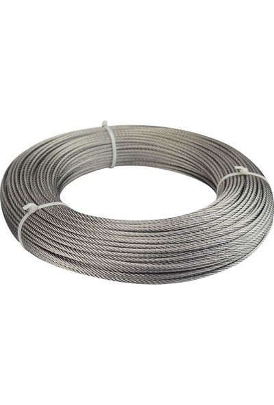 Peronline 7X19 Aısı 316 Kalite Paslanmaz Krom Çelik Halat 5 mm x 20 m Peronline 7X19 Aısı 316 Kalite Paslanmaz Krom Çelik Halat 5 mm x 20 m