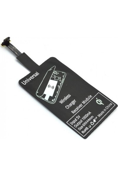 Gomax Android Micro USB Qi Kablosuz Şarj Alıcı Siyah Gomax Android Micro USB Qi Kablosuz Şarj Alıcı Siyah