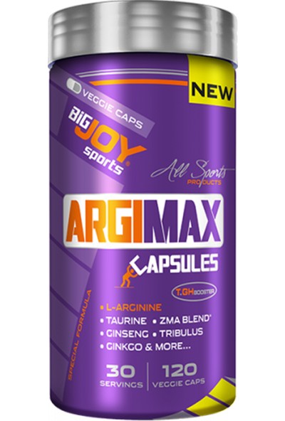Bigjoy Argimax 120 Kapsul 2 Hediyeli Bigjoy Argimax 120 Kapsul 2 Hediyeli