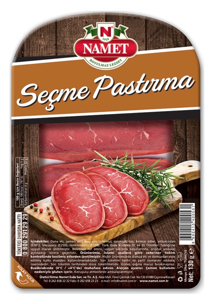 Namet Pastırma Seçme Dana 120 Gr Fiyatı - Taksit Seçenekleri