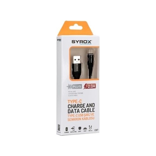 Syrox C89 Micro USB 2A Metal Başlıklı Şarj ve Data Kablosu 1 Fiyatı