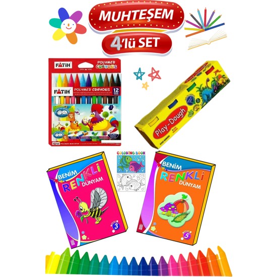 Boyama Kitabı Seti+Mum Boya Kitabı ve Fiyatı - Hepsiburada