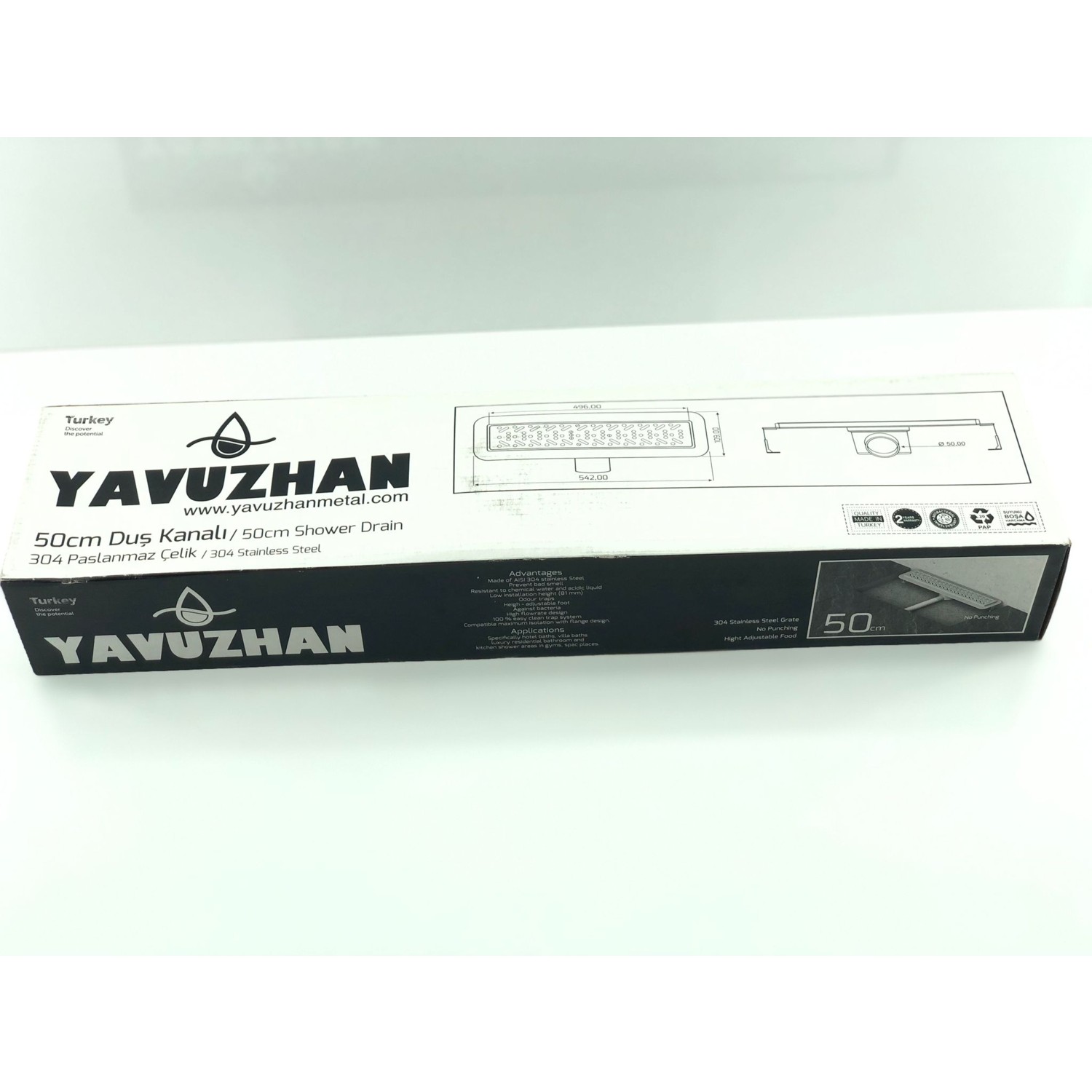 Yavuzhan 50 cm Lineer Dönerli Duş Süzgeç Fiyatı