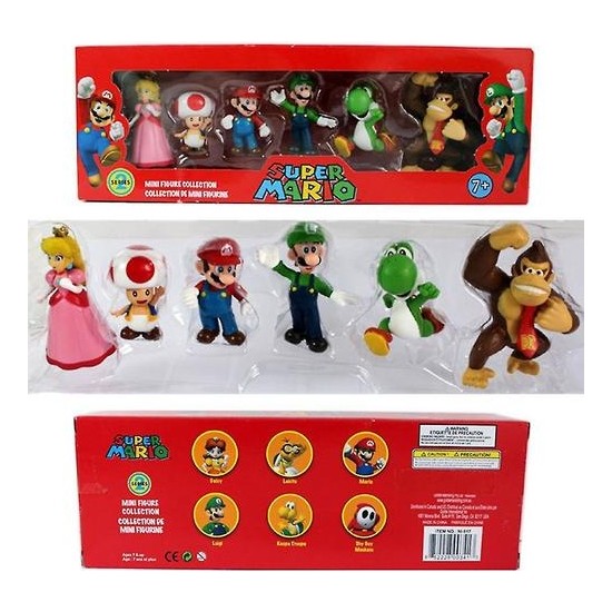 Takım Süper Mario, Luigi, Yoshi, Mantar Eşek Pvc Figure Fiyatı