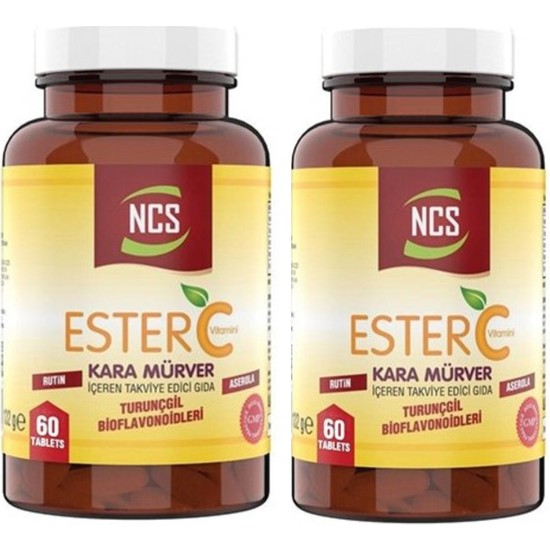 Ncs Ester C Vitamin 1000 Mg Kara Mürver 2 Kutu 120 Tablets + Fiyatı