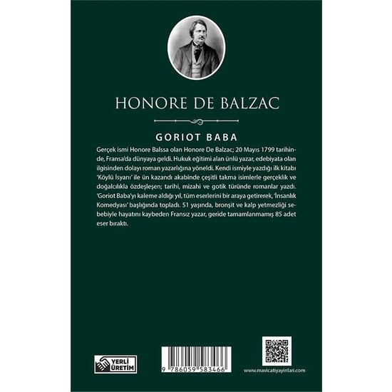 Goriot Baba - Honore De Balzac Kitabı ve Fiyatı - Hepsiburada