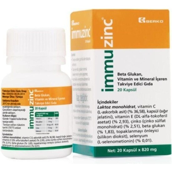 Immuzinc 20 Kapsül Fiyatı, Taksit Seçenekleri ile Satın Al