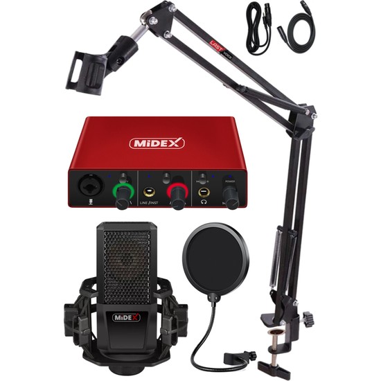 Midex MX2020-GLX-500 PRO Midex Ses Kartı ve Condenser Fiyatı