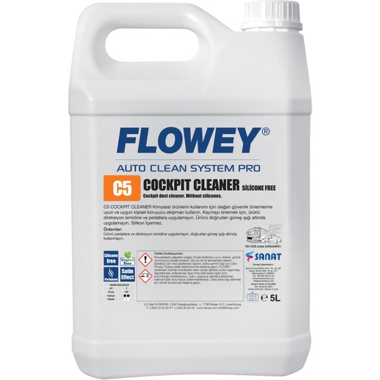 Flowey C5 Silikonsuz Torpido (Satin) Bakım Cockpit Cleaner Fiyatı