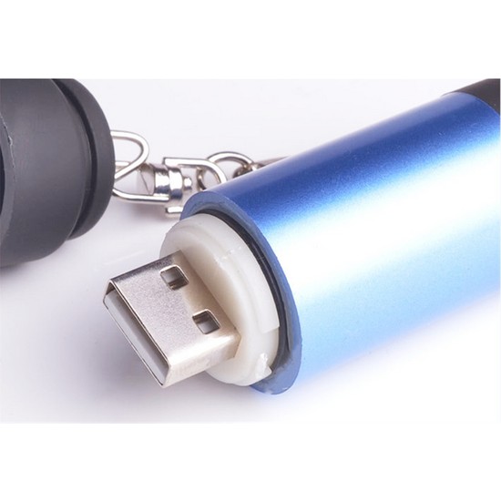 Tuz Golu USB Şarjlı Anahtarlık El Feneri Mavi (Yurt Fiyatı