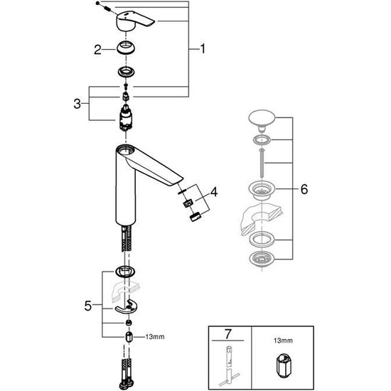 Grohe Eurosmart Tek Kumandalı Lavabo Bataryası Xl-Boyut - Fiyatı