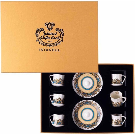 Şekerci Cafer Erol Desenli Kahve Fincanı 6'lı Fiyatı