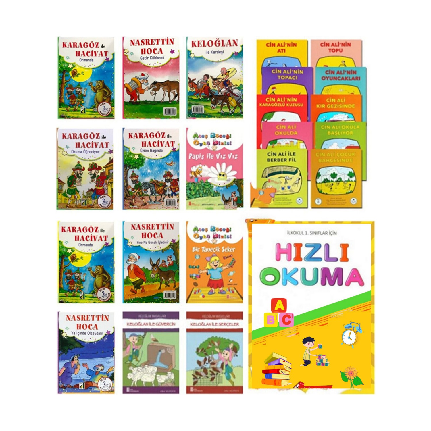 Cin Ali Hikaye Seti 10 Kitap +1.sınıf Hızlı Kitabı