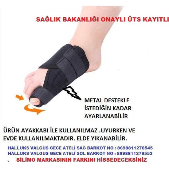 Silimo Ayak Başparmak Gece Aparatı Ayırıcı Kemik Yamuk Fiyatı