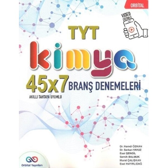Orbital Yayınları TYT Kimya 45 x 7 Branş Denemeleri Kitabı