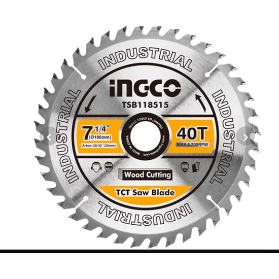 Ingco 185*20 40T Sunta Kesici Testere Bıçağı TSB118515 Fiyatı
