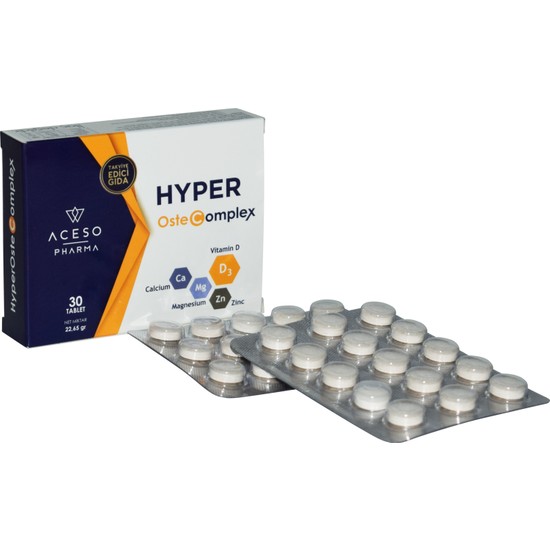 Hyper Oste Complex 30 Tablet Kalsiyum, Magnezyum, Çinko Ve D Fiyatı