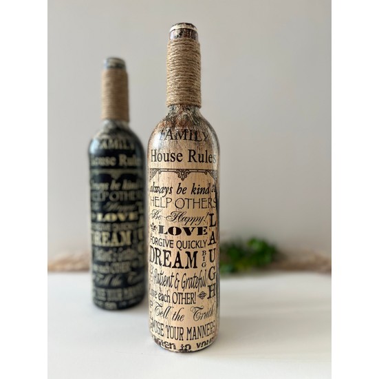 Mes Reves Design El Yapımı Özel Tasarım Dekoratif Şarap Fiyatı