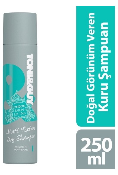 Toni&Guy Doğal Görünüm Kuru Şampuan 250 ml Toni&Guy Doğal Görünüm Kuru Şampuan 250 ml